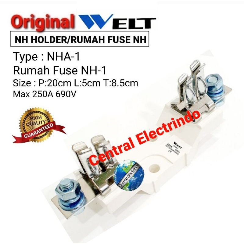 Jual Fuse Holder Rumah Fuse NH-1 WELT Max 250A 690VAC | Shopee Indonesia