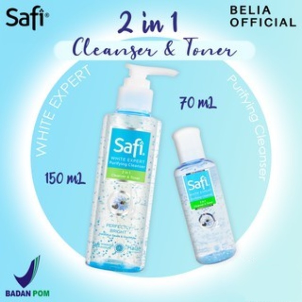 Jual SAFI White Expert 2 in 1 Cleanser & Toner 70mL | 150mL ( WE ...