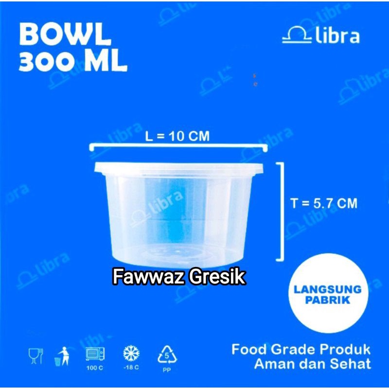 Jual Mangkok Mangkuk Bowl Bulat Round Plastik / Thinwall 300 ml isi 25 pcs + Tutup | Shopee ...