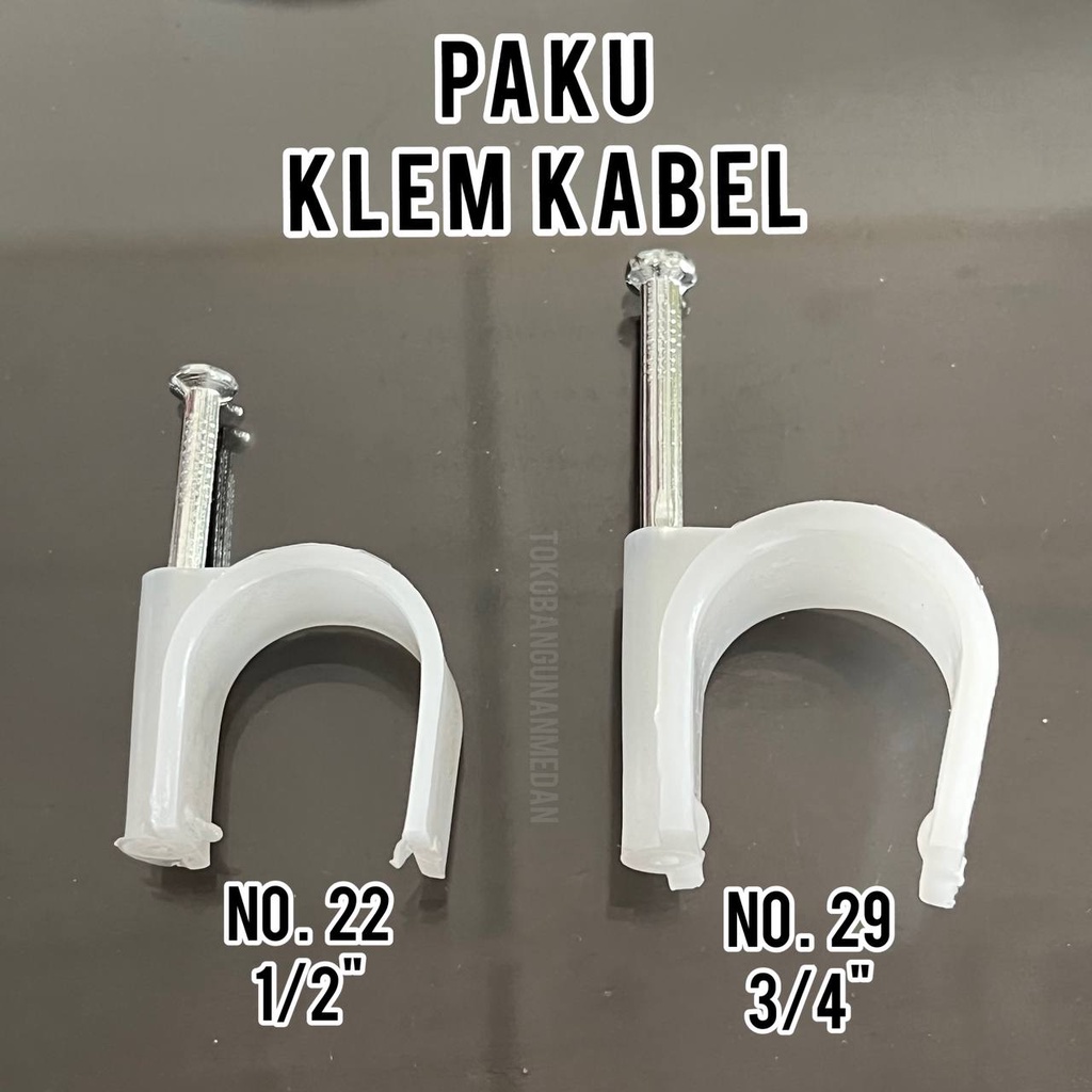 Jual ECER - Klem pipa 1/2 - 3/4 inch No. 22 & 29 - Clamp paku beton ...