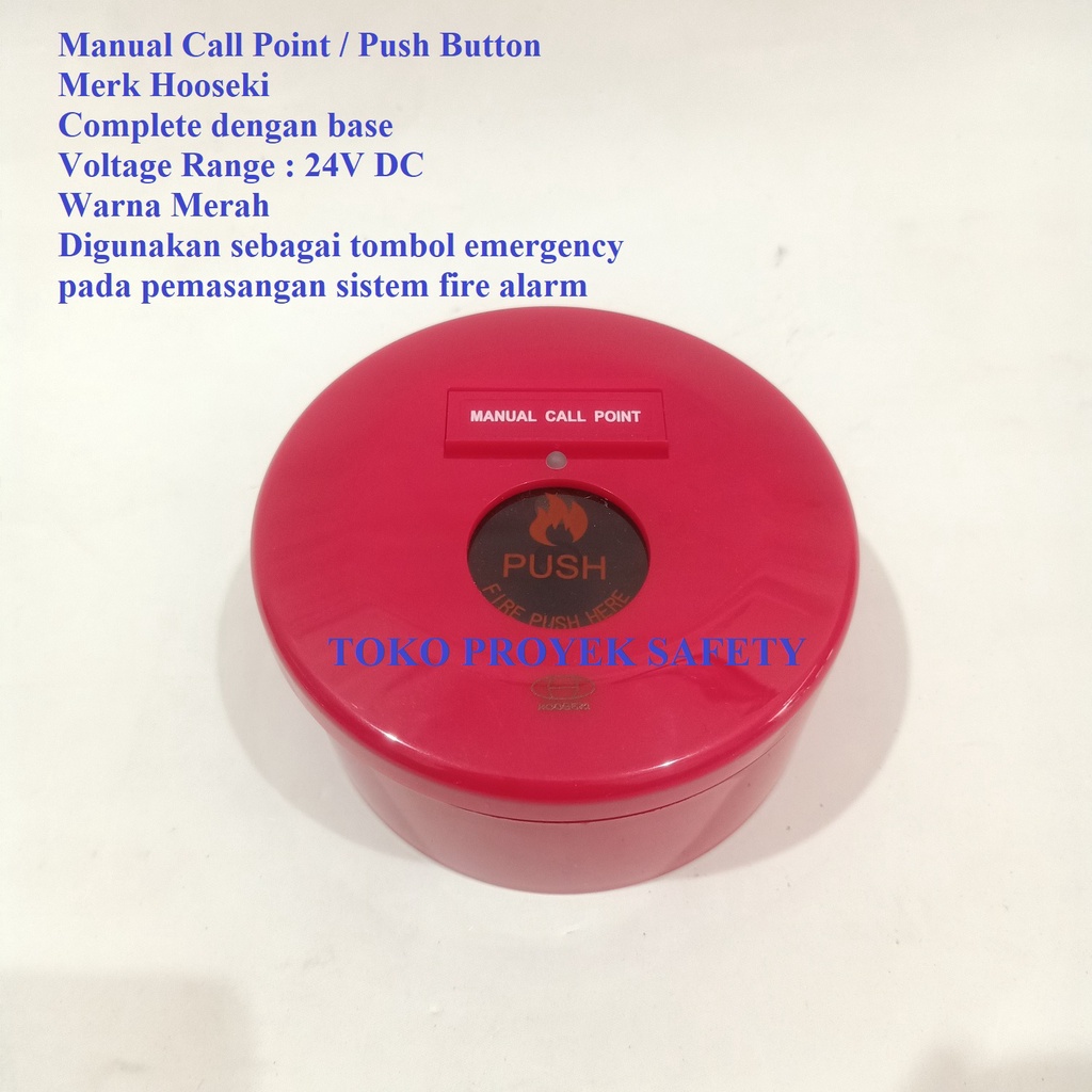 Jual Hooseki Manual Call Point With Base / Manual Push Button Hooseki ...