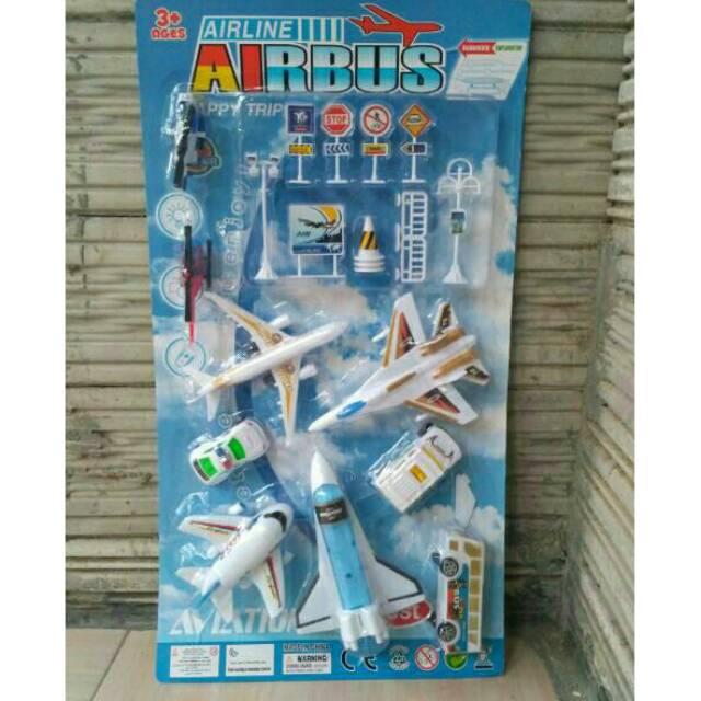 Jual Mainan Miniatur Bandara set Pesawat , helikopter plane Model dan ...