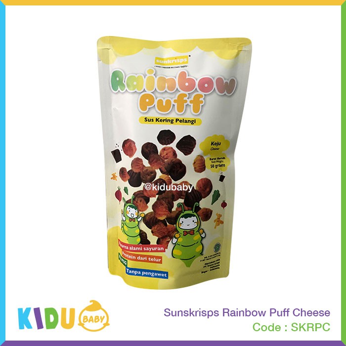 Jual Sunkrisps Rainbow Puff Kue Sus Kering Pelangi Snack Makanan Ringan ...