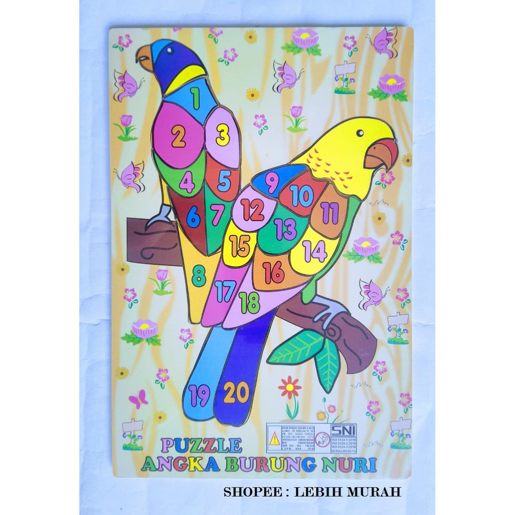 Jual Mainan Edukasi Anak Puzzle Kayu SNI Gambar Hewan Laut Binatang ...