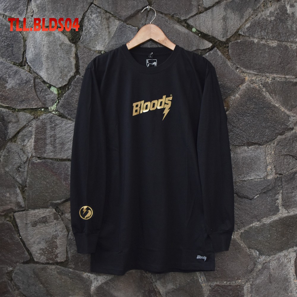 Jual Kaos Longsleeve Bloods Baju Distro Lengan PAnjang Bloods | Shopee ...