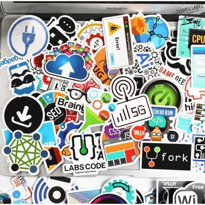 Jual Sticker Laptop 50 Pcs : IT Programming Coding Internet Macbook ...