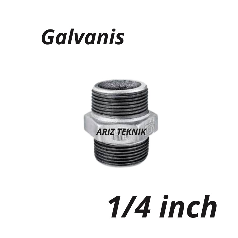 Jual Sambungan Pipa Drat Luar Galvanis Dobel Nepel M1/4" X M1/4 ...