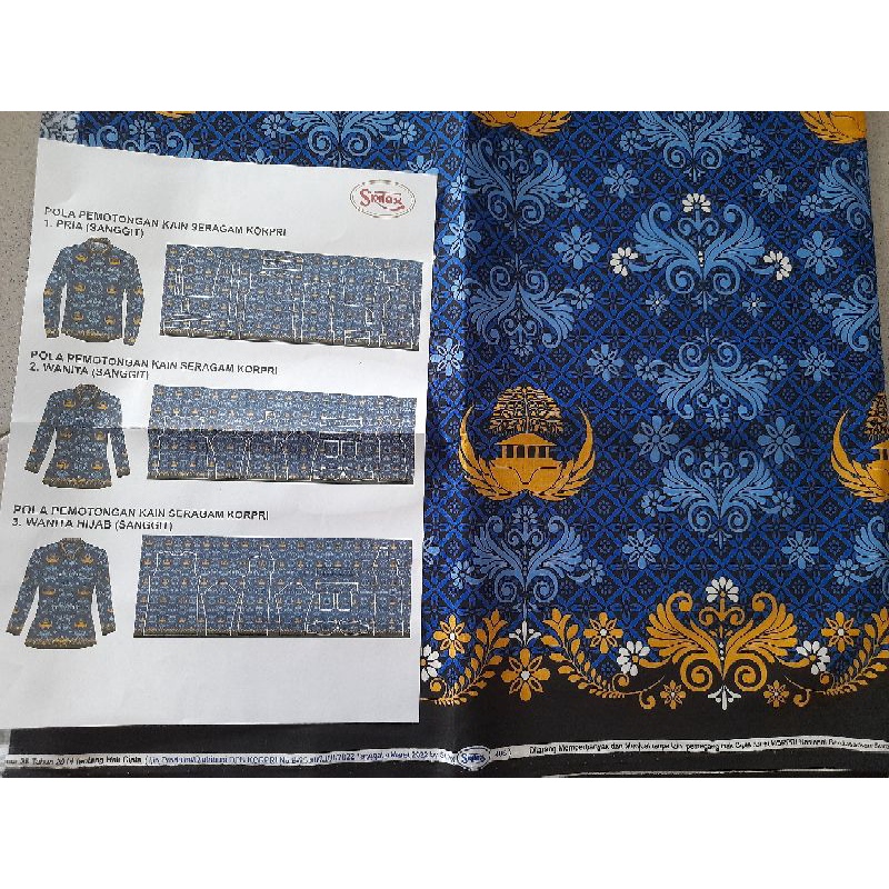 Jual KAIN KORPRI TERBARU 2022 C40s C50s ORI by SRITEX | Shopee Indonesia