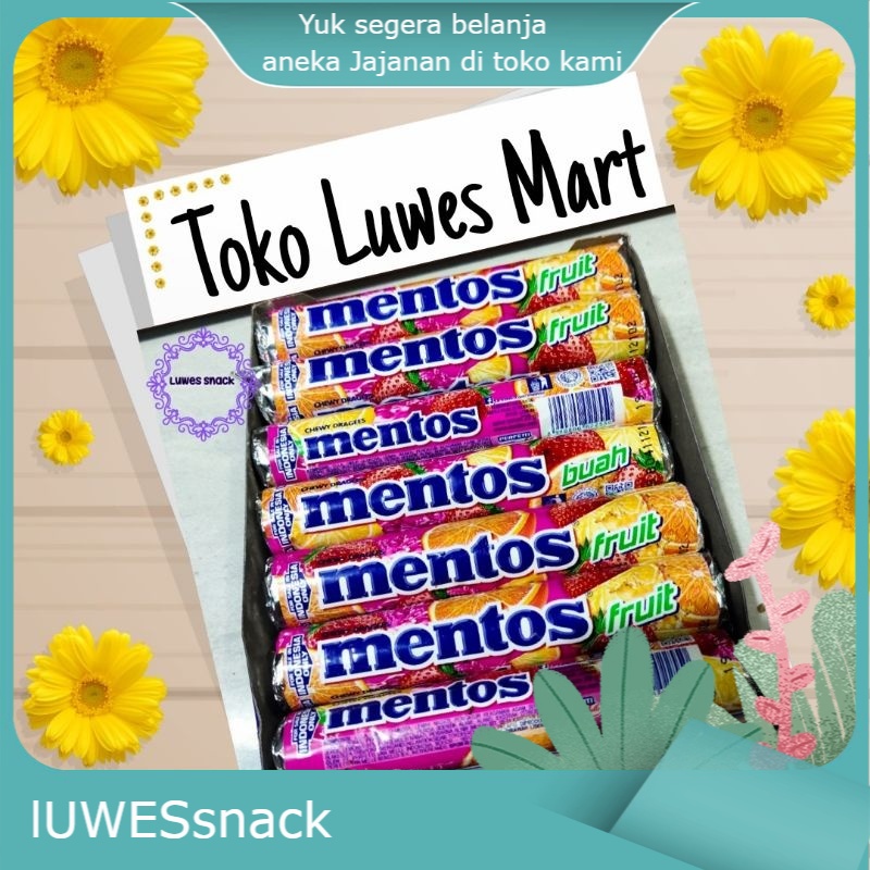 Jual mentos fruit 1 pcs- permen jadul-permen kekinian-permen anak jadul ...