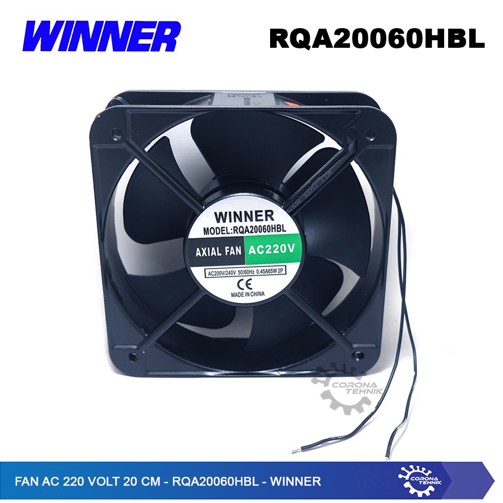 Jual Winner - Fan AC 220 Volt 20 cm Heavy Duty 0,45A - RQA20060HBL ...