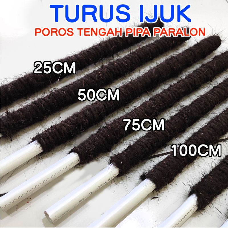 Jual Turus Penyangga Tanaman Rambat Dari Ijuk Hitam Melilit Pipa ...