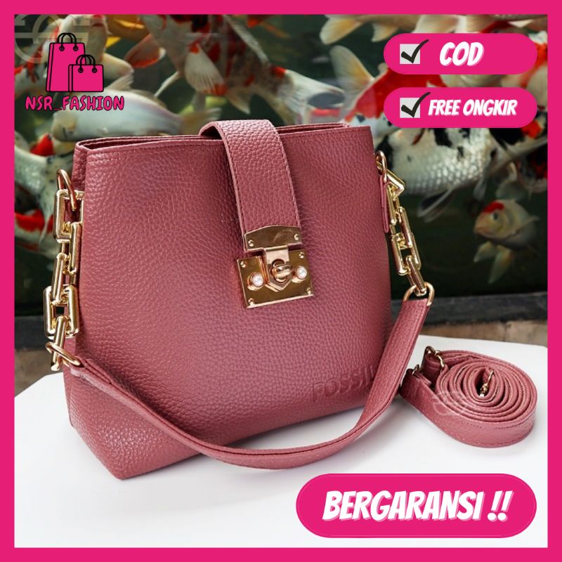 Jual Tas wanita Selempang Kombi rantai Kunci Putar NF001 Terbaru ...