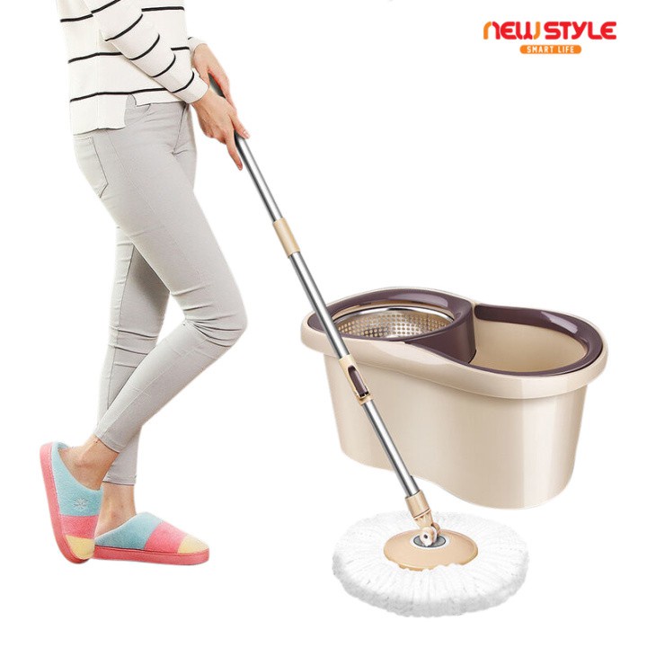 Jual Spin Mop Alat Pel Putar Praktis Pel Lantai Ultra spin mop 2 kain murah LW | Shopee Indonesia