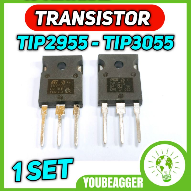 Jual Transistor TIP3055 TIP2955 untuk 1 SET | Shopee Indonesia