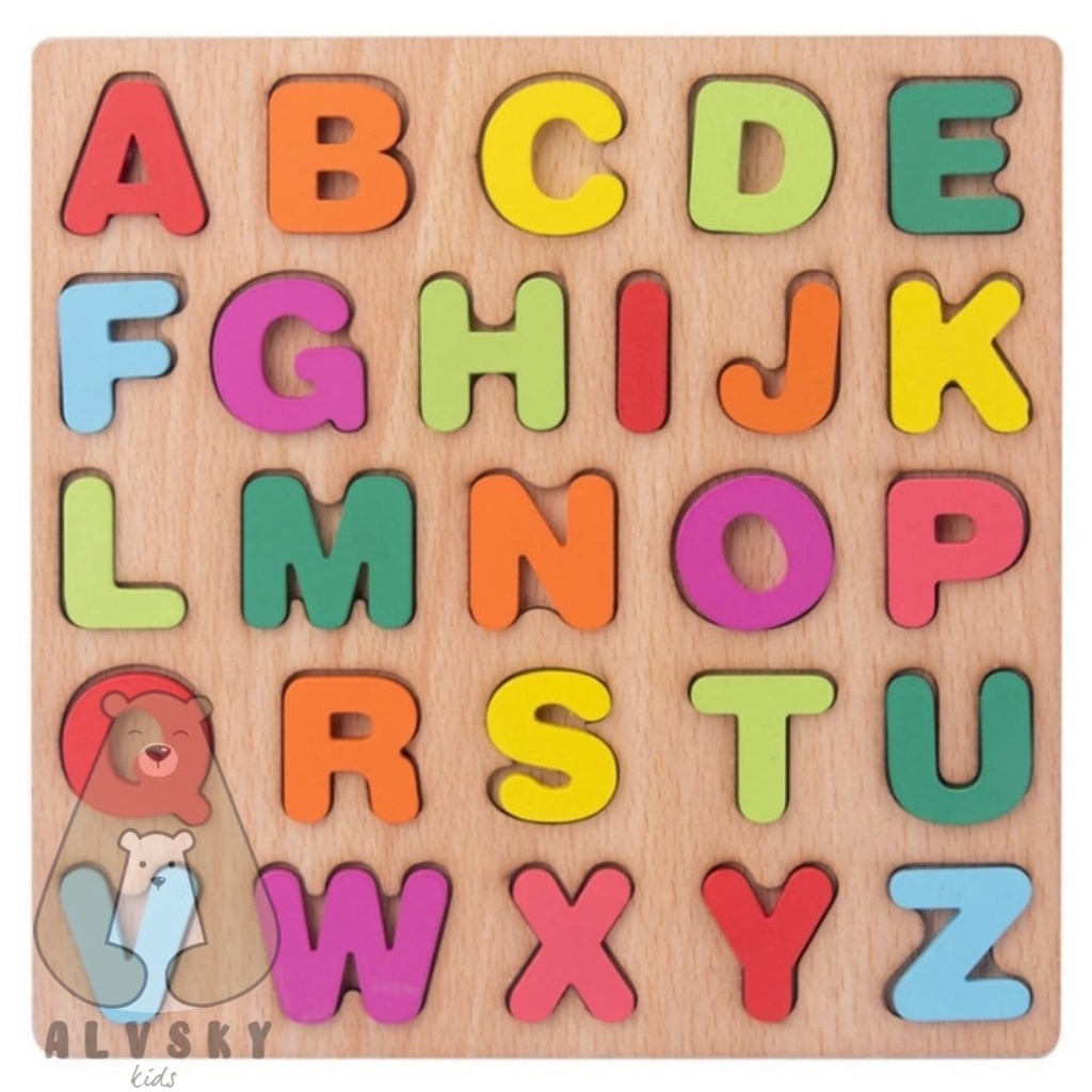 Jual PUZZLE ABC AND NUMBER MURAH CHUNKY PUZZLE ANAK PUZZLE KAYU JIGSAW ...