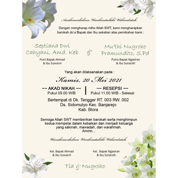 Jual Kartu Syukuran Bunga Lili | Shopee Indonesia