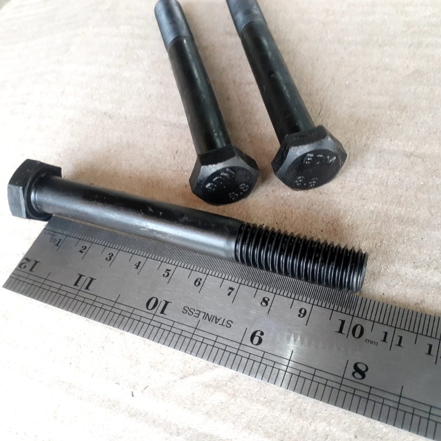 Jual BAUT BAJA HTB 8.8 M12 X 100 HALF DRAT / BAUT 19 KUNCI 19 / BAUD ...