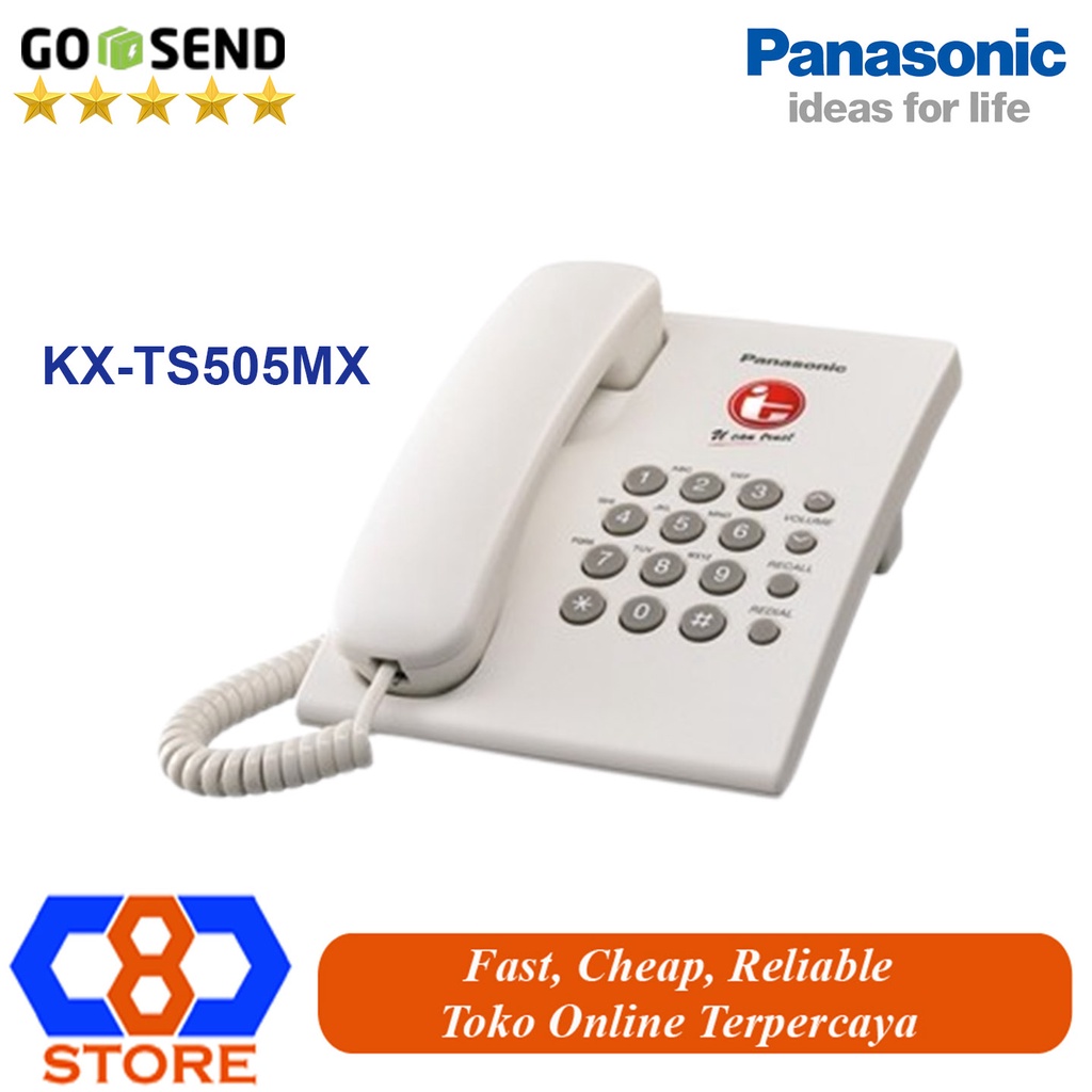 Jual PESAWAT TELEPON PANASONIC KX-TS500MX TS500 ANALOG SINGLE LINE RESMI | Shopee Indonesia