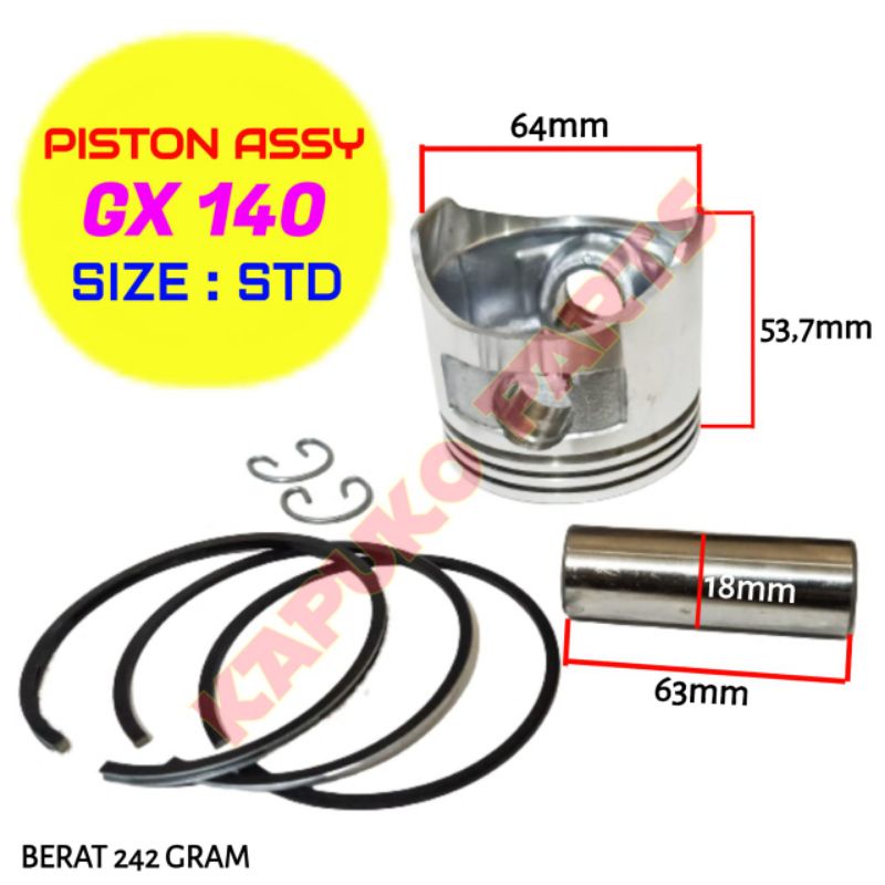 Jual GX 140 STD PISTON ASSY MESIN PENGGERAK HONDA | Shopee Indonesia