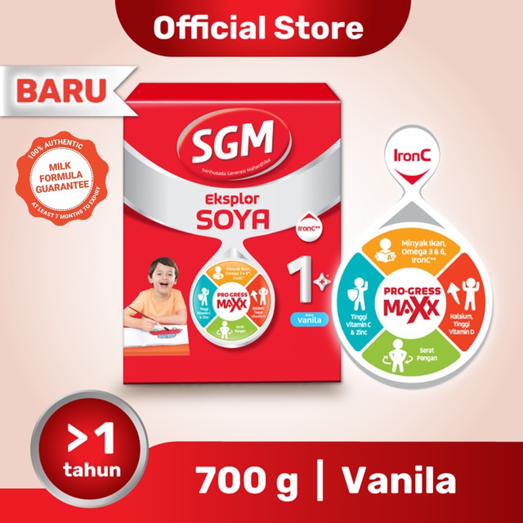 Jual SGM Eksplor Soya 1 Vanilla 700 gr Susu Formula Anak | Shopee Indonesia