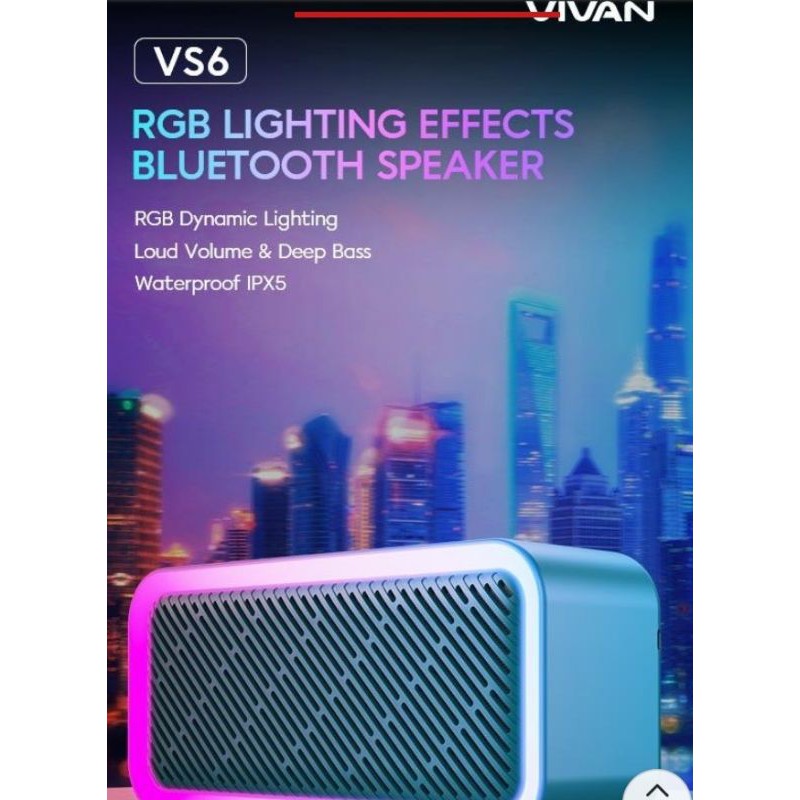Jual Speaker Bluetooth Vivan Original RGB Vs6 | Shopee Indonesia