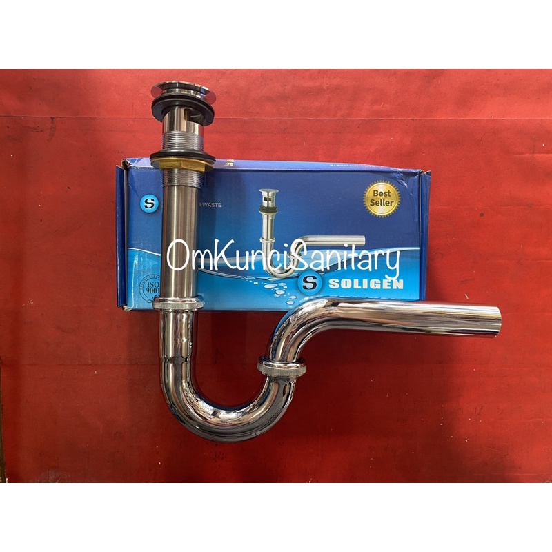 Jual Sifon Angsa Wastafel Afur Pembuangan Wastafel Pencet Stainless ...