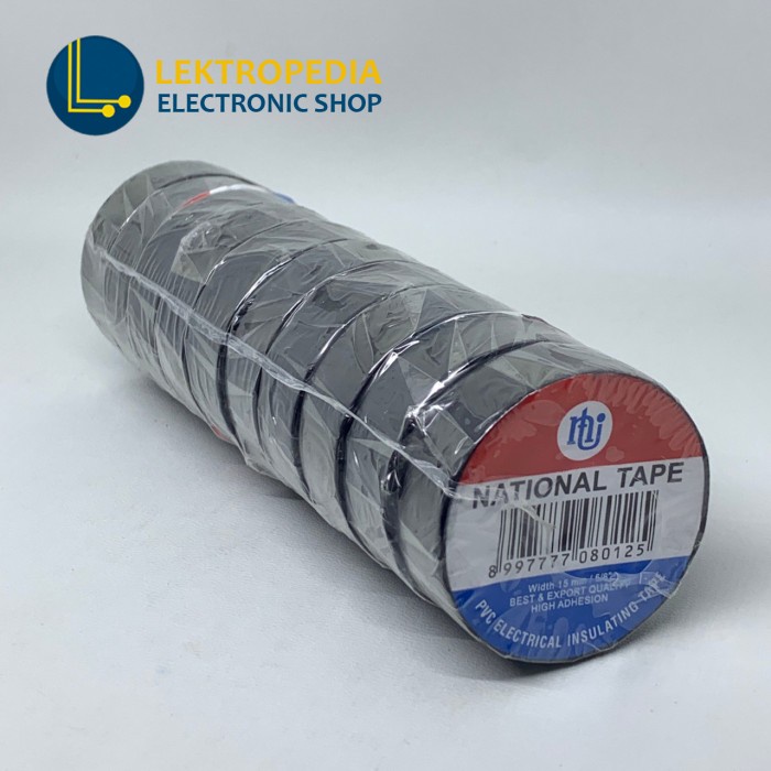 Jual National Tape Isolasi Solasi Hitam KECIL Kabel Listrik Electrical ...