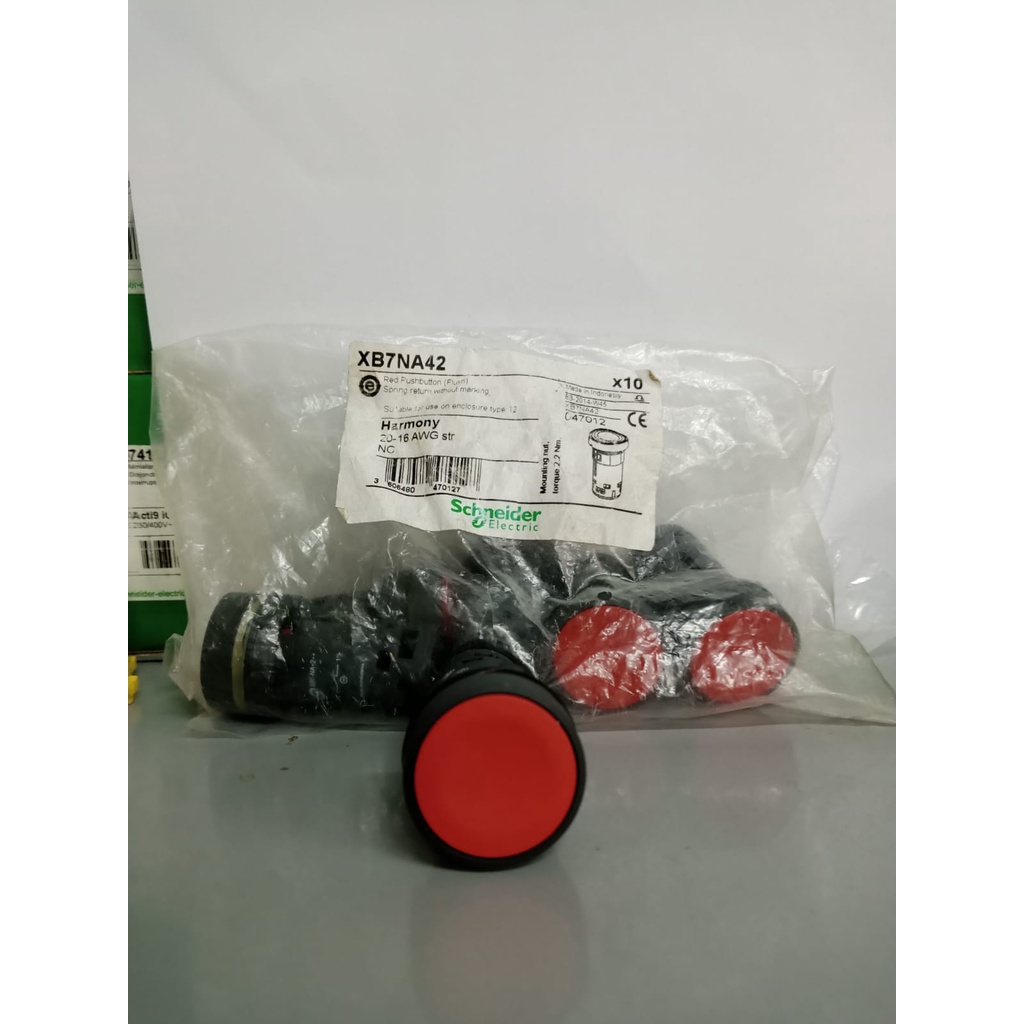 Jual Schneider Electric XB7 Push Button 1NC Merah - XB7NA42 | Shopee ...