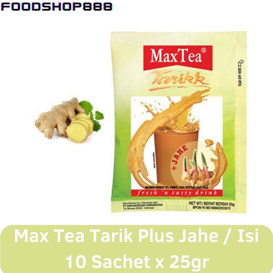 Jual Max Tea Tarik Plus Jahe / Isi 10 Sachet x 25gr | Shopee Indonesia