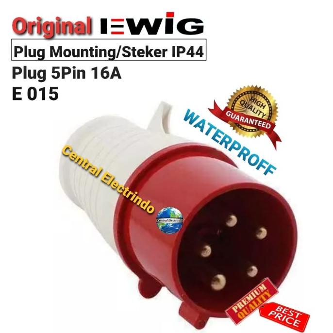 Jual Plug Mounting 5P 16A Male Steker E 015 Ewig. | Shopee Indonesia