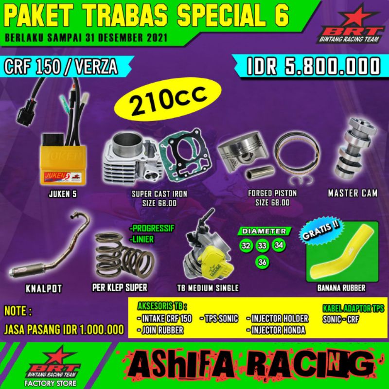 Jual PAKET TRABAS SPESIAL 6 BRT ( CRF 150 DAN VERZA ) | Shopee Indonesia Jual PAKET TRABAS SPESIAL 6 BRT ( CRF 150 DAN VERZA ) | Shopee Indonesia