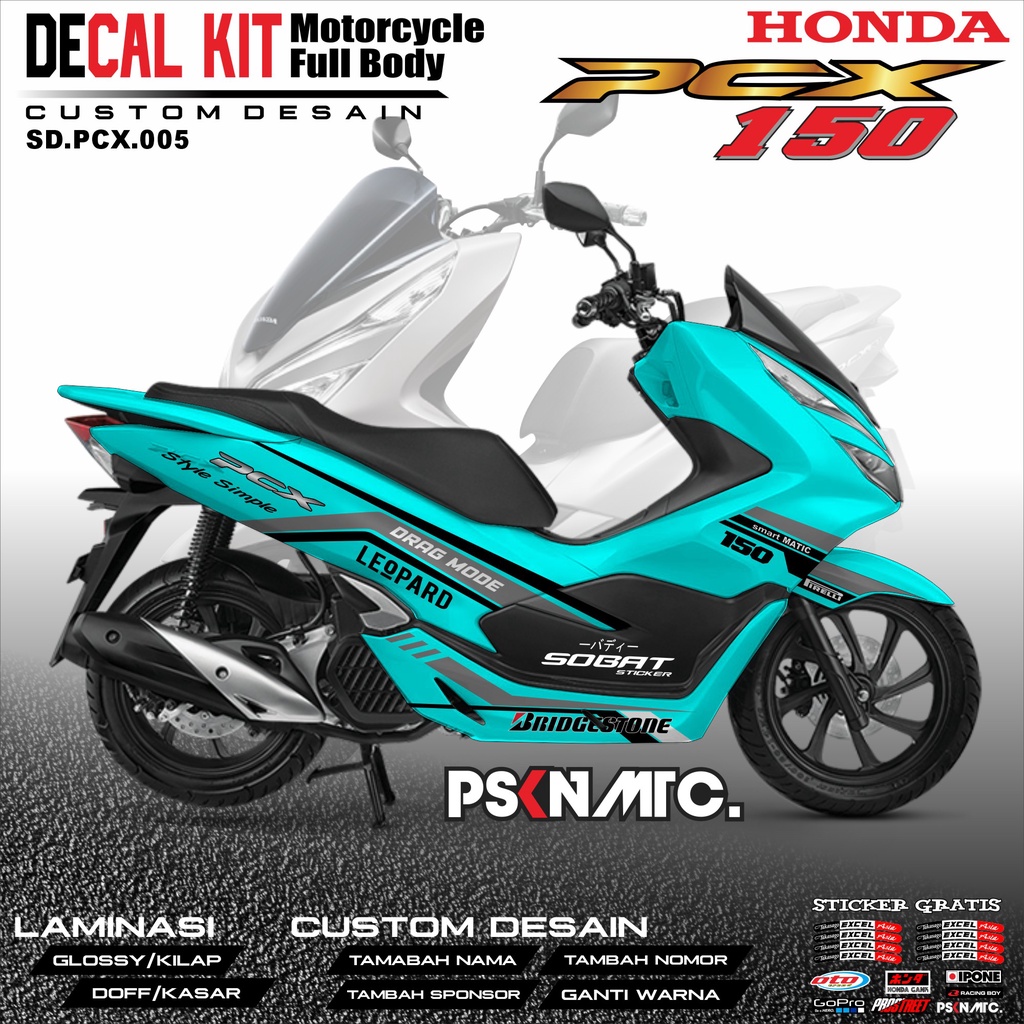 Jual Decal PCX 150 - Dekal Stiker Striping Fullbody Fullblock List ...