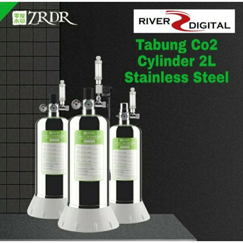 Jual WYIN / ZRDR Tabung Co2 Cylinder 2L Stainless Generator DIY Cisod ...