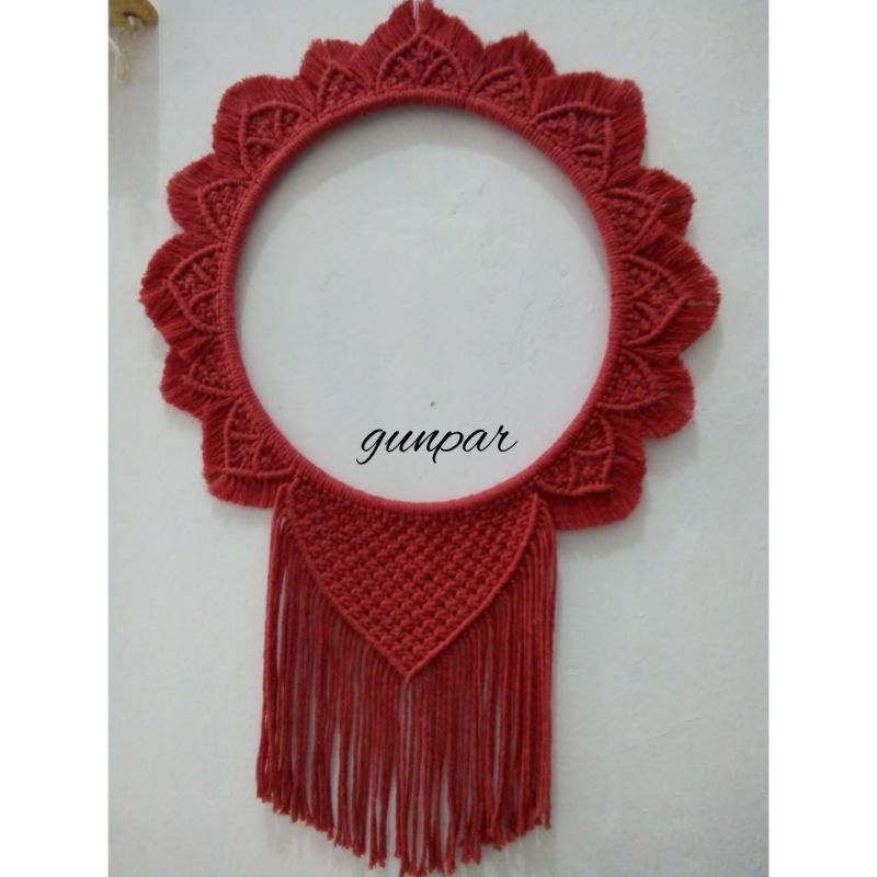 Jual cermin macrame,ring rotan kaca bulat.. | Shopee Indonesia