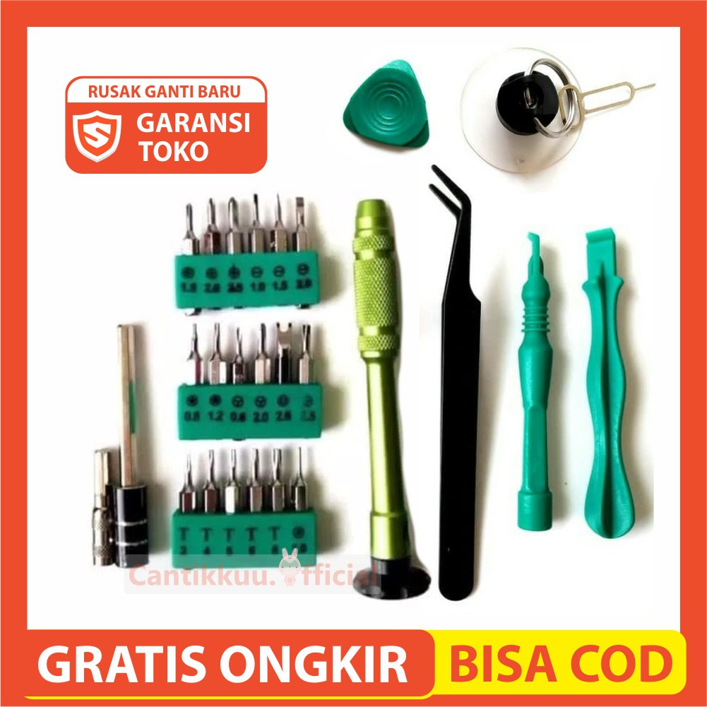 Jual Obeng Hp Full Set Obeng Laptop Full Set Reparasi Servis Service Alat Hp - Fatick 26in1 ...