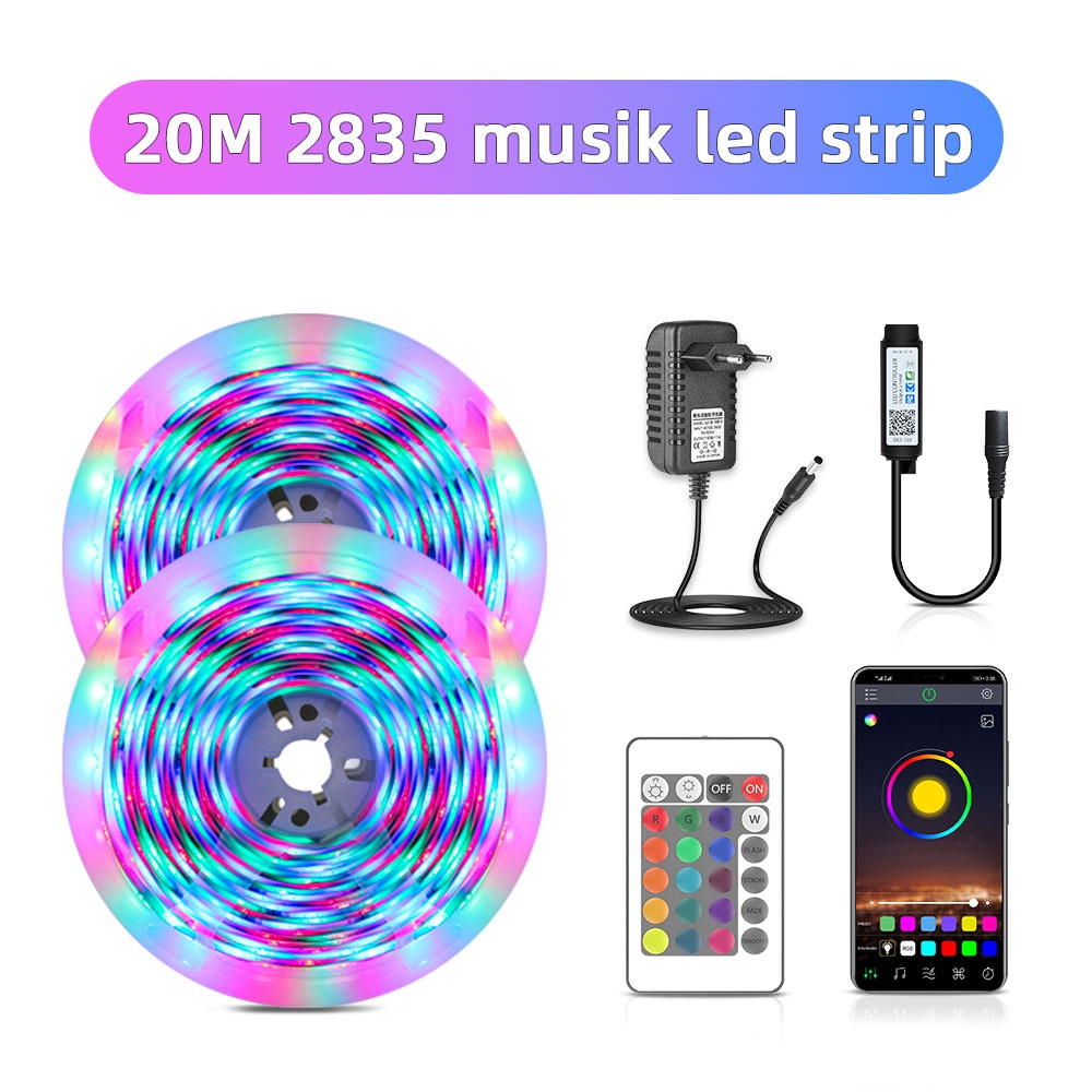 Jual Led strip rgb led strip lamp lampu led kamar 5M10M20M30M40M lampu ...
