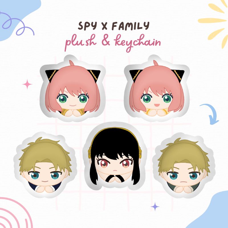Jual Spy X Family Keychain dan Plush Lucu Anya Anime Forger Loid Forger ...