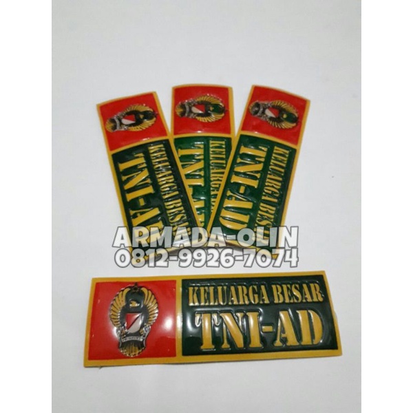 Jual Stiker plat embos TNI AD | Stiker plat motor TNI AD | stiker TNI ...