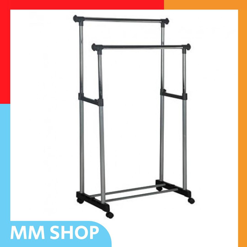 Jual DOUBLE ROD RACK GEN 1 SERBAGUNA JEMURAN RAK BAJU GANTUNG DISPLAY ...