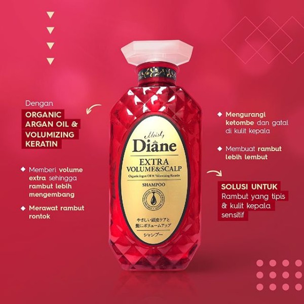 Jual MOIST DIANA EXTRA VOLUME & SCALP SHAMPOO 450 ML (JAPAN) | Shopee ...