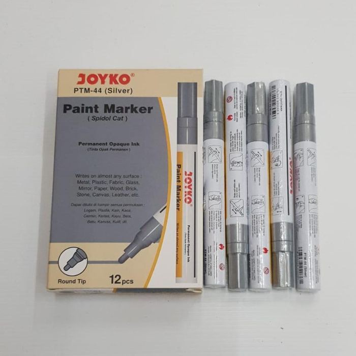 Jual SPIDOL PERMANEN JOYKO PTM-44 SILVER | PAINT MARKER | STATIONERY ...