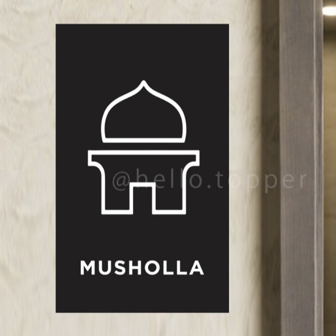 Jual Sign Musholla Acrylic Modern 15x25 | Sign Board Acrylic | Shopee ...