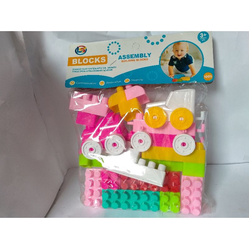 Jual MAINAN Edukasi Lego Balok susun Warna Warni Isi Dari 18-98pcs ...