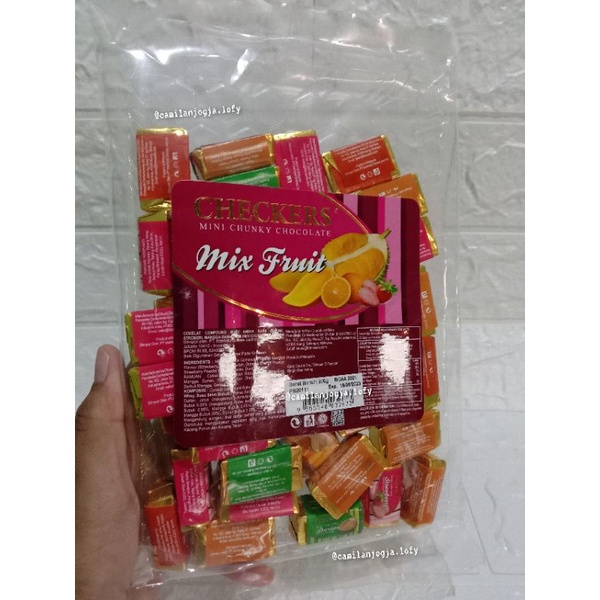 Jual Checkers Mini Chunky Chocolate / checkers almond Chocolate ...