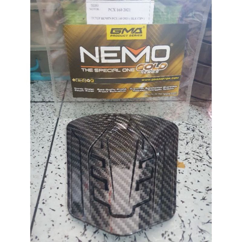Jual cover tutup tangki bensin honda pcx 160 carbon NEMO ORIGINAL ...