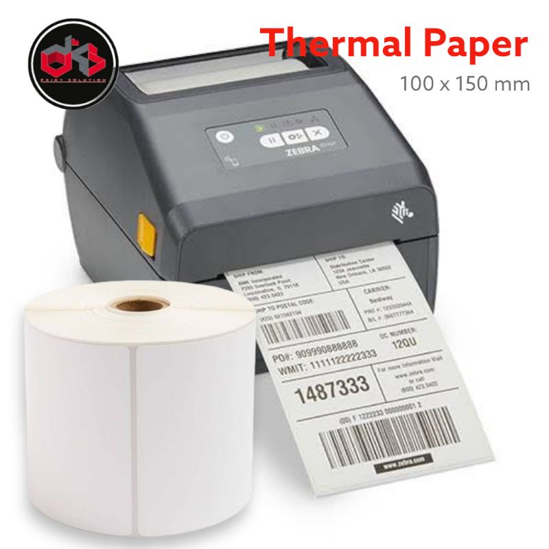 Jual Kertas thermal stiker thermal barcode 100x150mm | Shopee Indonesia