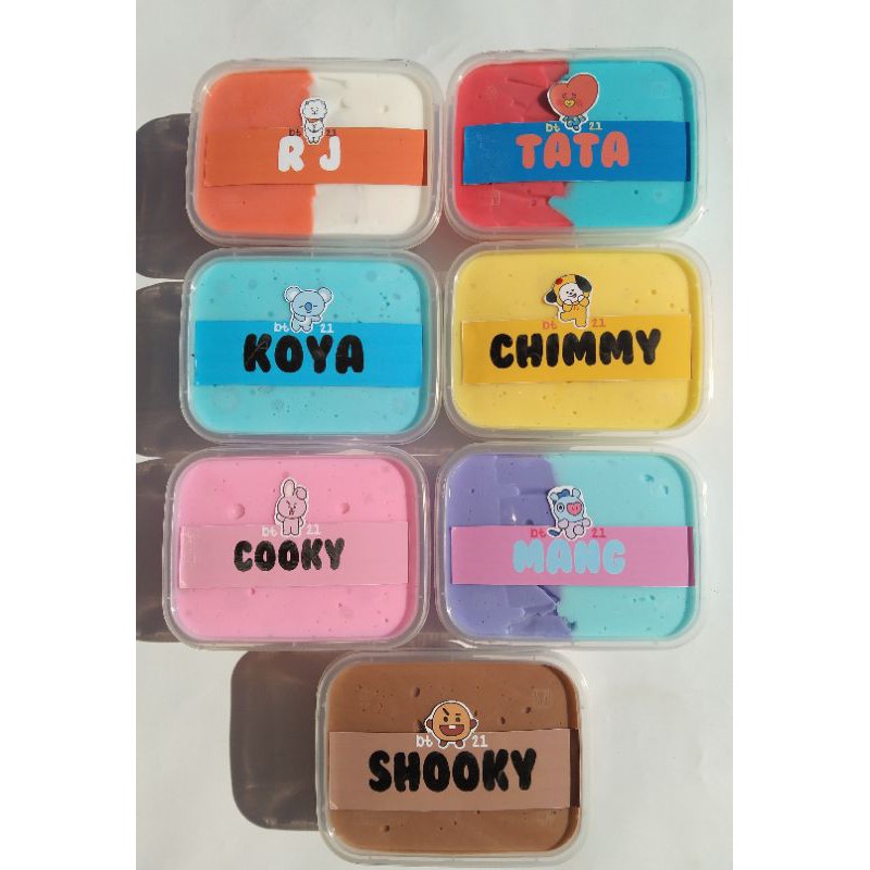 Jual SLIME Bt21 KARAKTER 200gr | SLIME MURAH | Shopee Indonesia