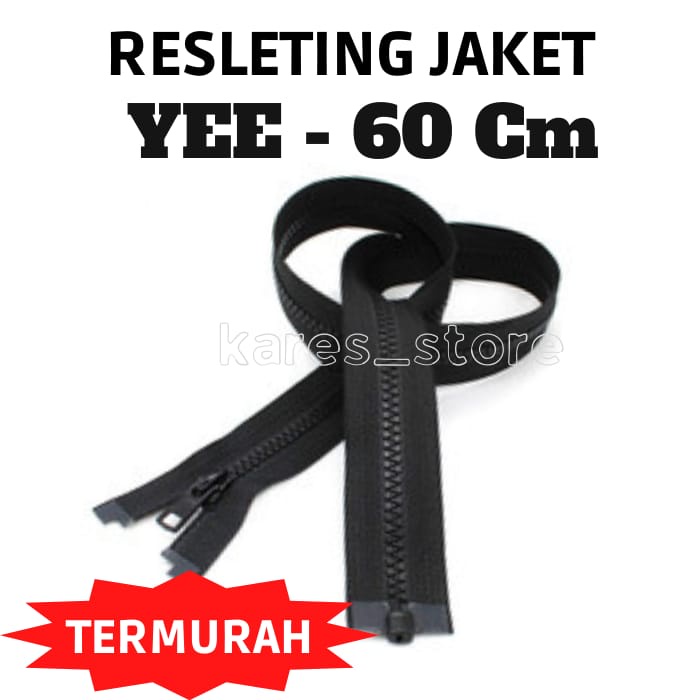 Jual Resleting Seleting Jaket YEE Vislon 60 Cm Gigi Kasar | Shopee Indonesia