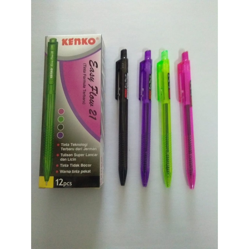 Jual PEN EASY FLOW 21 KENKO BLACK INK | Shopee Indonesia
