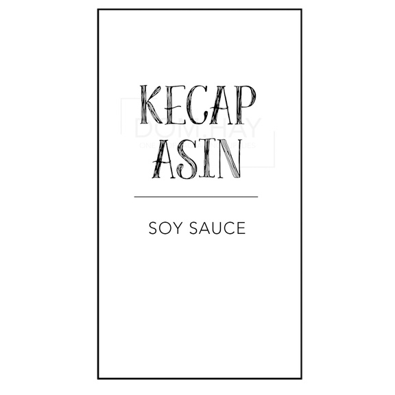 Jual Stiker Bumbu Dapur KITCHEN Spice Label Minyak Kecap Saos 7,5 x 3 ...